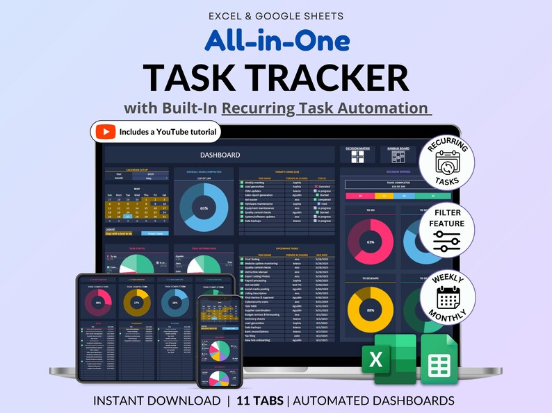 Task Tracker Excel Spreadsheet to Do List Google Sheets Task Priority ...