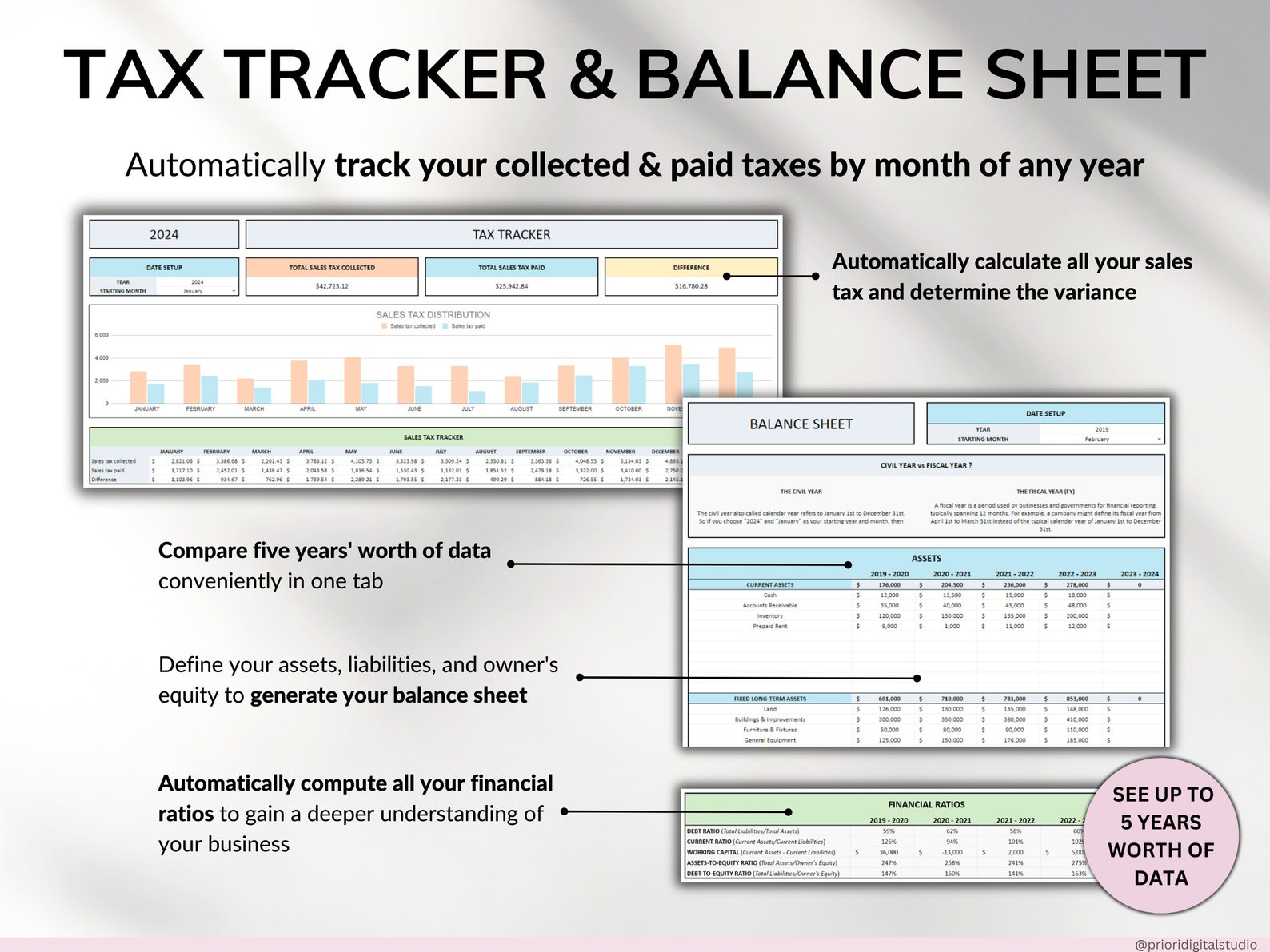 Small Business Bookkeeping Spreadsheet Income Expense Tracker Tax ...