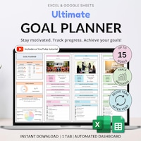 Goal Tracker Spreadsheet, Smart Goals Worksheet Goal Setting, Google ...