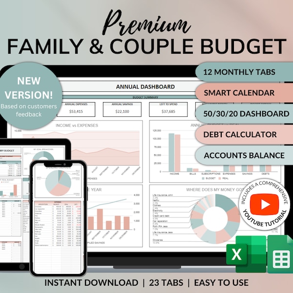 Couples Bill Tracker Spreadsheet - Etsy
