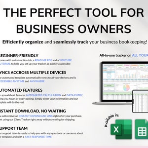 Small Business Bookkeeping Spreadsheet Income Expense Tracker Tax ...