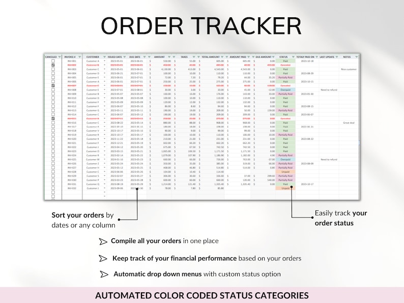 Small Business Tracker Spreadsheet Google Sheets Excel Inventory ...