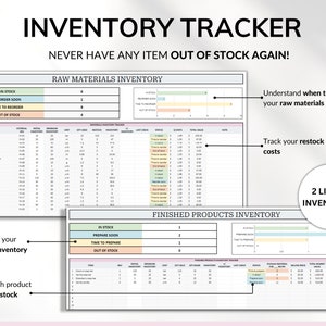 Small Business Spreadsheet Inventory Tracker Order Sales Tracker ...