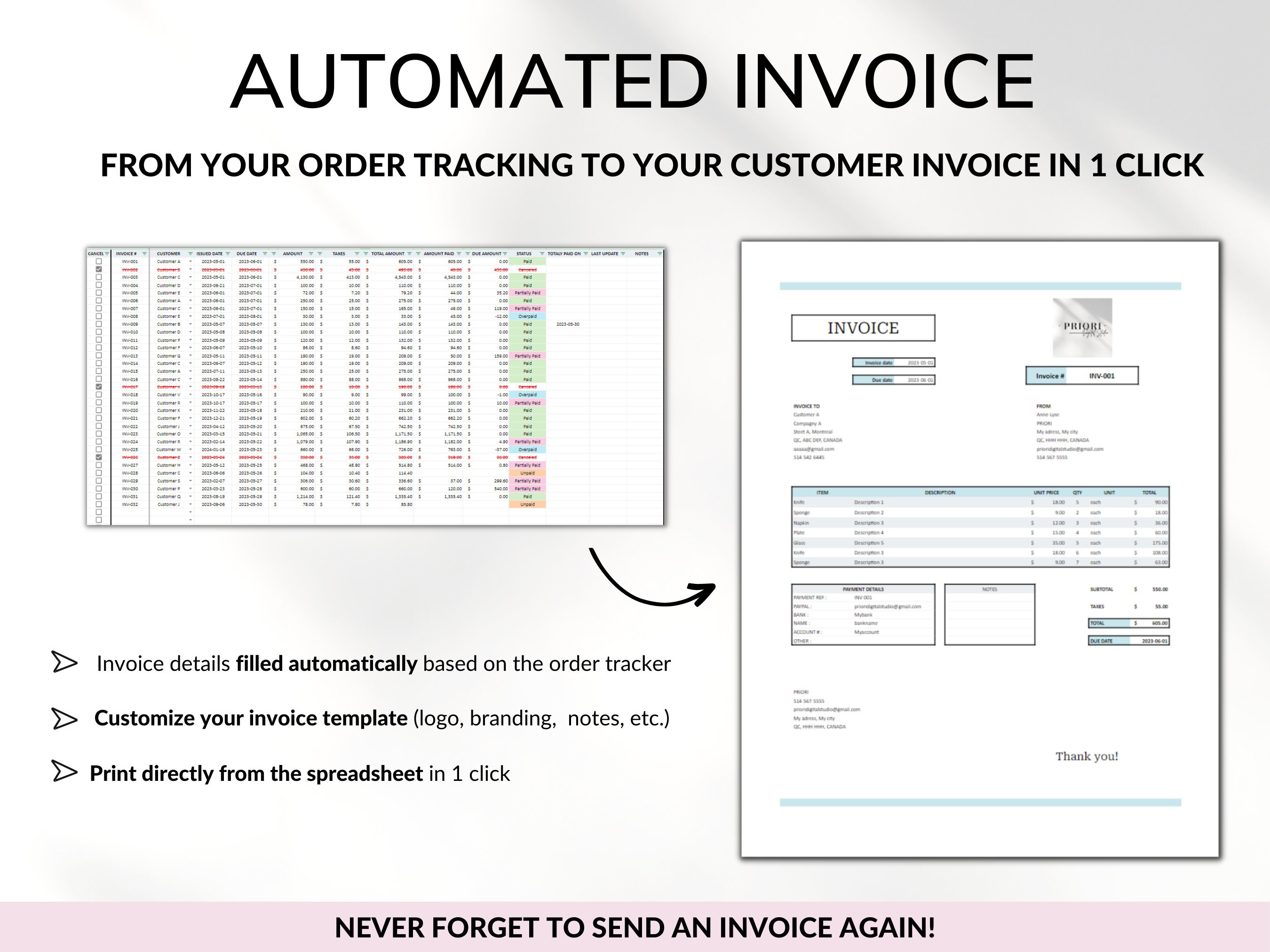 Small Business Tracker Spreadsheet Google Sheets Excel Inventory ...