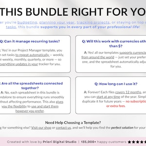 Professional Planner Bundle Project Management Excel Template Task ...