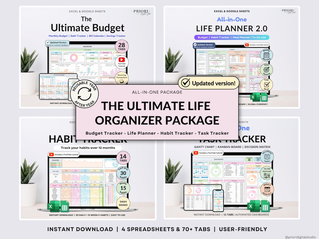Ultimate Annual Budget Template Excel Google Sheets Budget Spreadsheet ...