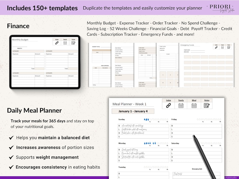 Onenote Digital Planner for 2025 2026 Onenote Template Hyperlinked ...
