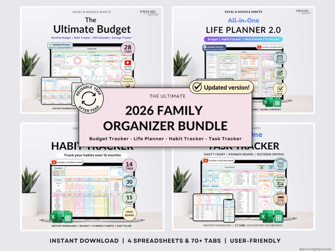 Family Budget Spreadsheet Google Sheets Budget Life Planner Spreadsheet ...