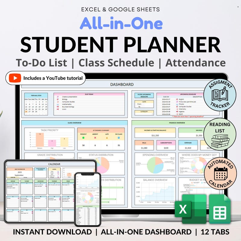 Student Planner - Etsy