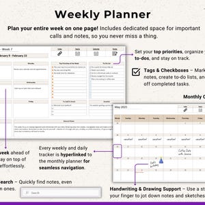 Onenote Digital Planner for 2025 2026 Onenote Template Hyperlinked ...