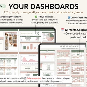 Inhaltsplaner Social Media Kalender Tabelle Monatlicher Inhalt Tracker ...