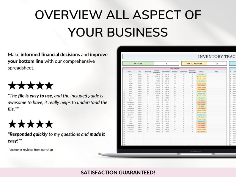 Small Business Tracker Spreadsheet Google Sheets Excel - Etsy