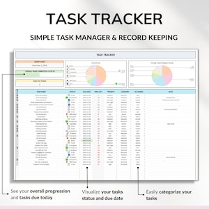 To Do List Tracker Task Planner Excel Google Sheets Template ...