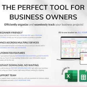 Project Management Tool for Small Business Project Planner Task Tracker ...