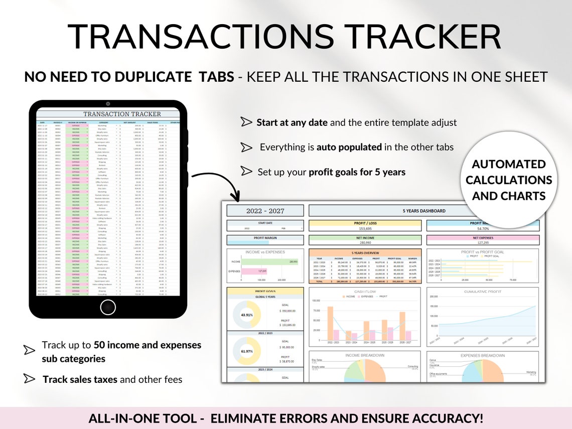 Small Business Tracker Spreadsheet Google Sheets Excel - Etsy Canada