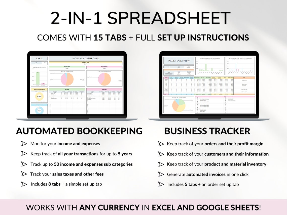 Small Business Tracker Spreadsheet Google Sheets Excel - Etsy Canada