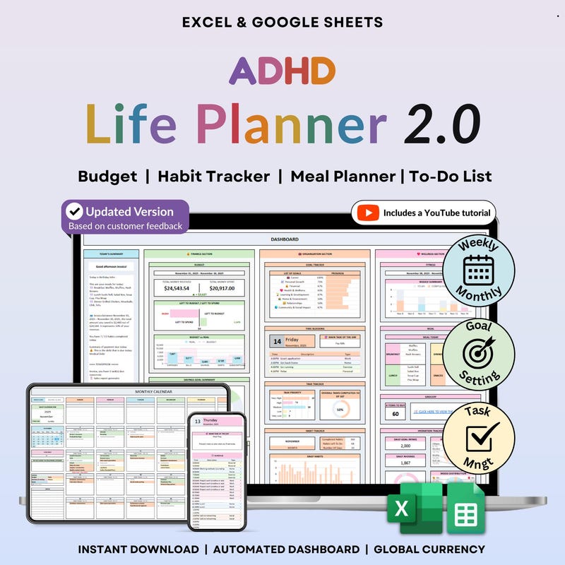 Adhd Friendly Calendar - Etsy