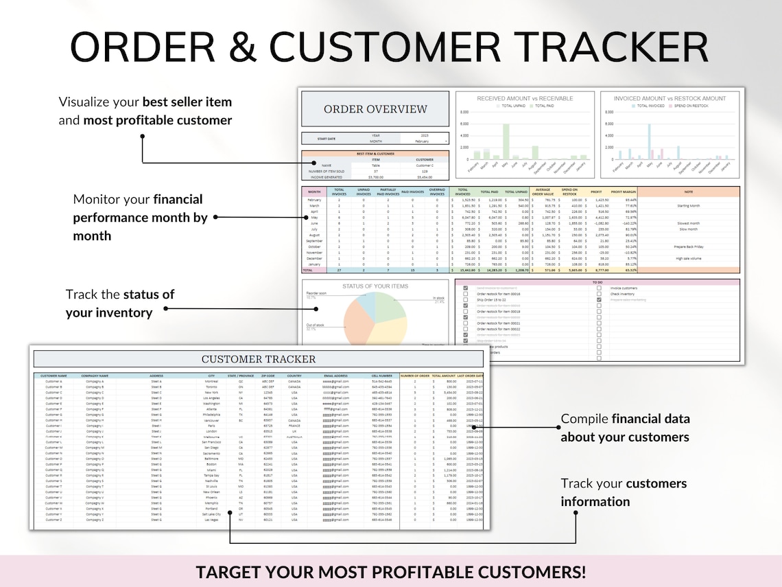 Small Business Tracker Spreadsheet Google Sheets Excel - Etsy Canada