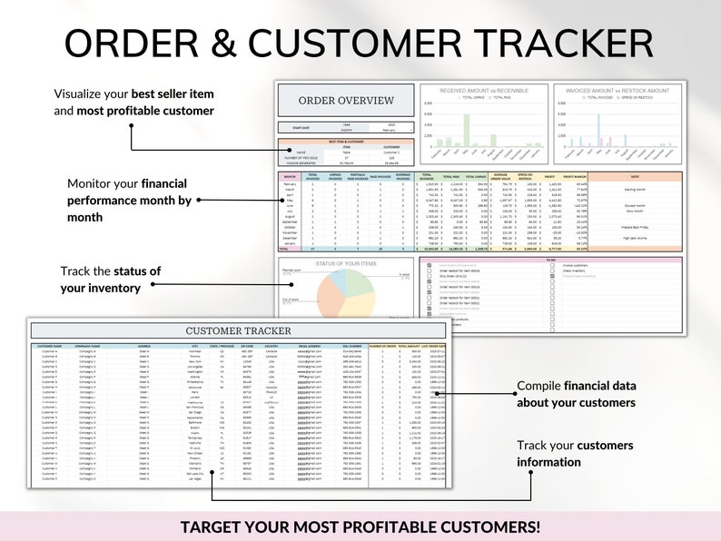 Small Business Tracker Spreadsheet Google Sheets Excel - Etsy Canada