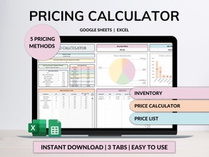 Product Pricing Calculator Pricing Template Business - Etsy Canada