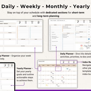 Onenote Planner 2025 2026 Digital Onenote Templates Hyperlinked Planner ...