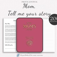 Printable Mothers Day Gift | Mother's Journal | I Love You | Thank You ...