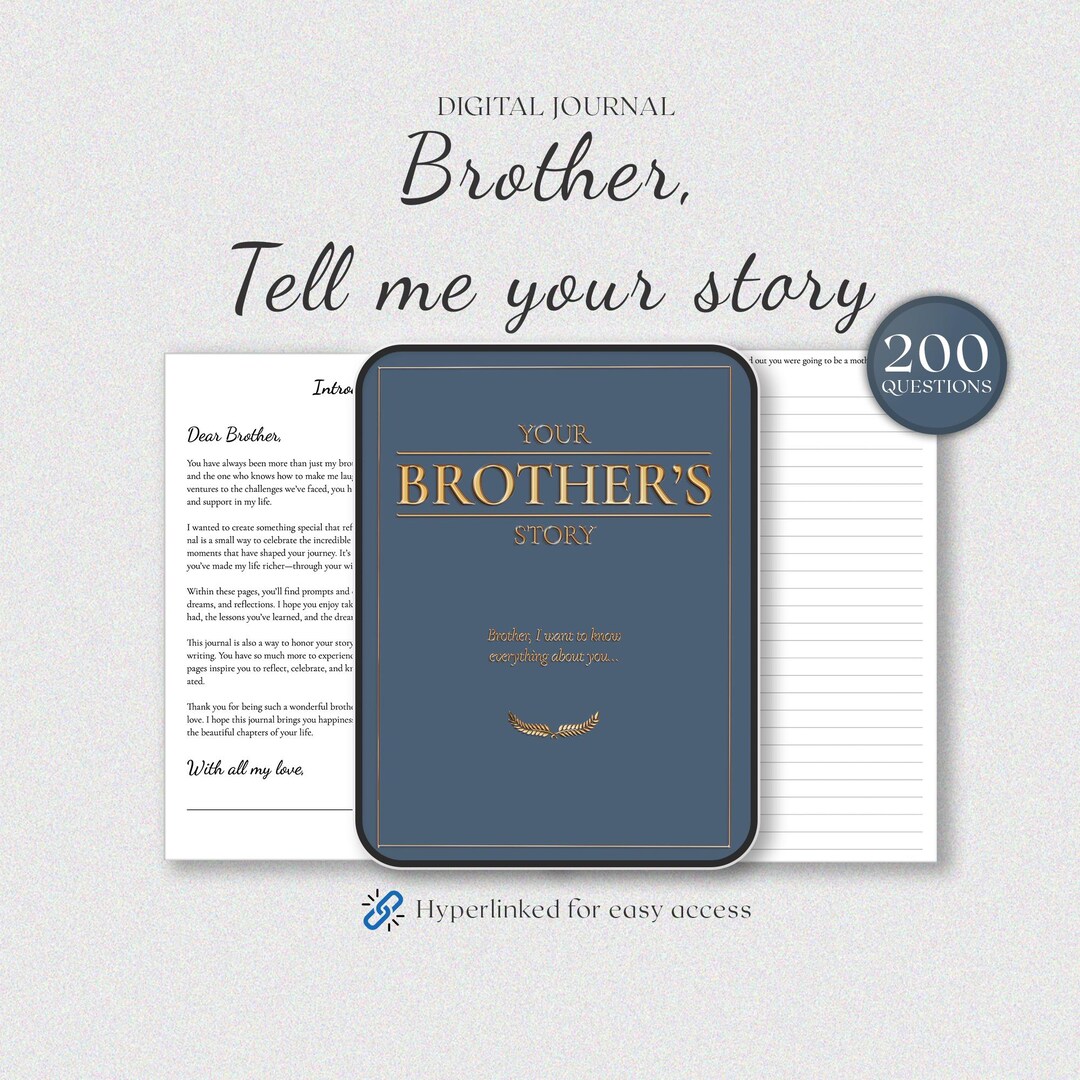 Brother's Story Journal: Guided Memory Book With Prompts (instant ...