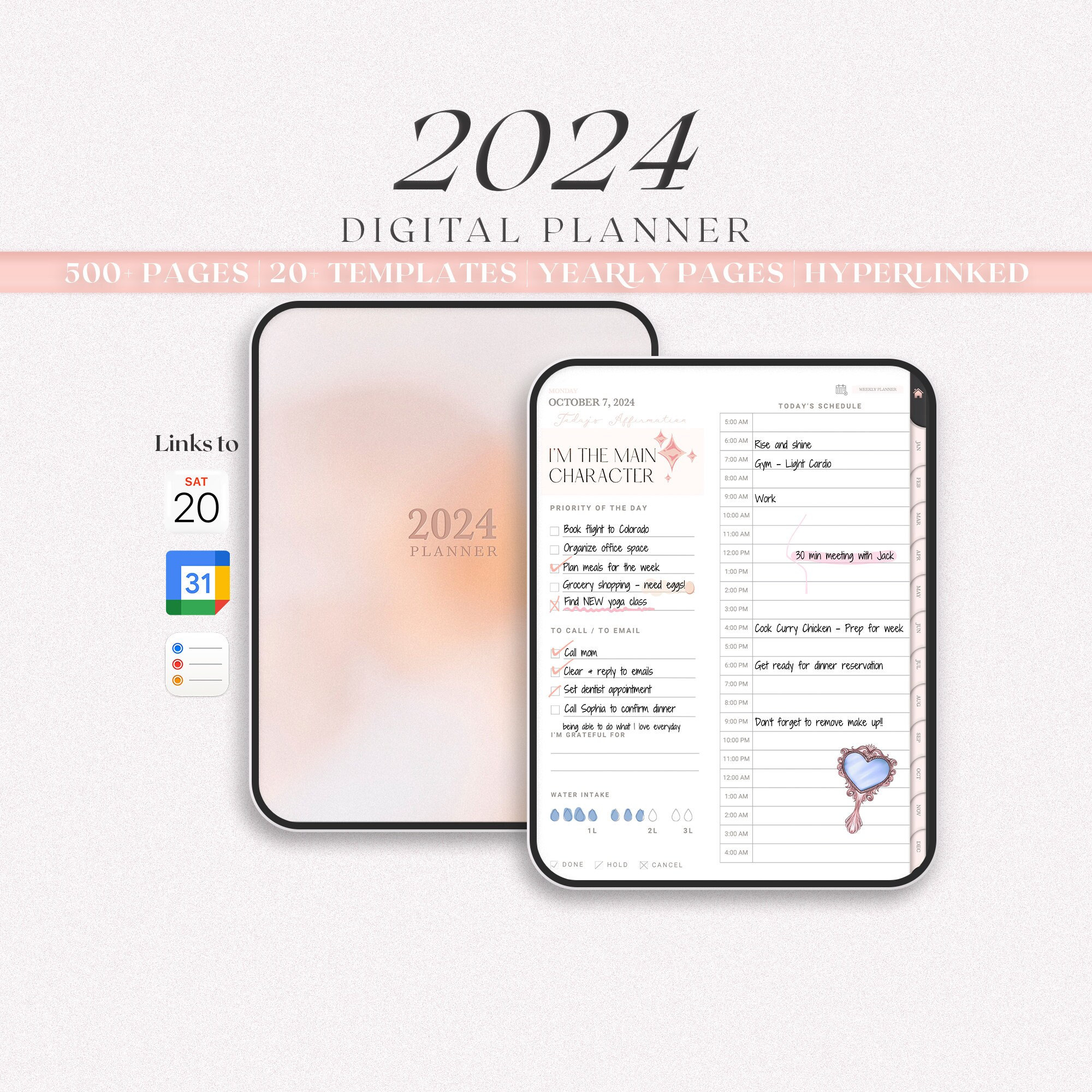 2024 Goodnotes Digital Planner, Dated Planner for iPad & Tablets With ...