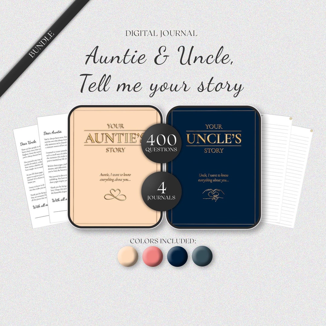 Aunt & Uncle Story Journal Bundle: 400 Prompts (instant Download) - Etsy