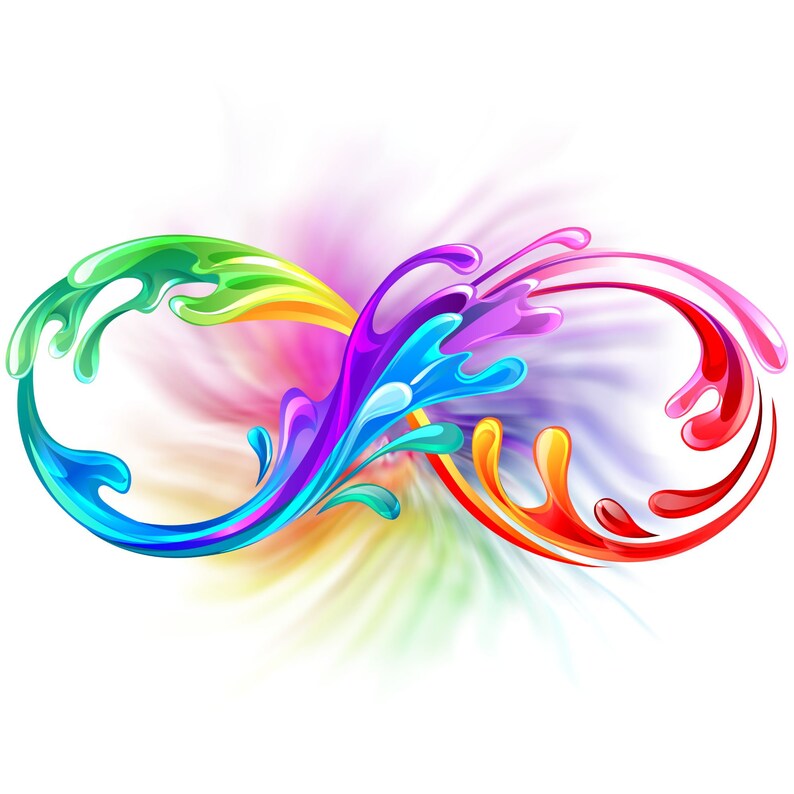 Colorful Infinity Symbol With Designs Bundle of 6 Png Files, Digital ...