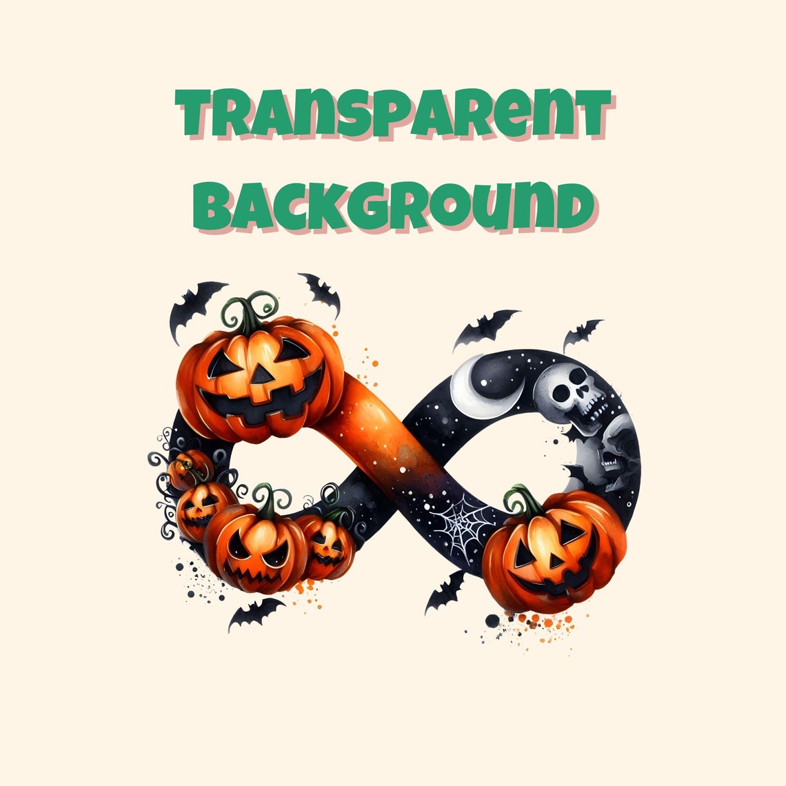 Halloween Themed Infinity Symbol Png JPG File, Digital Download, Pod ...