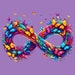 Colorful Infinity Symbol With Butterflies Png, Instant Digital Download ...