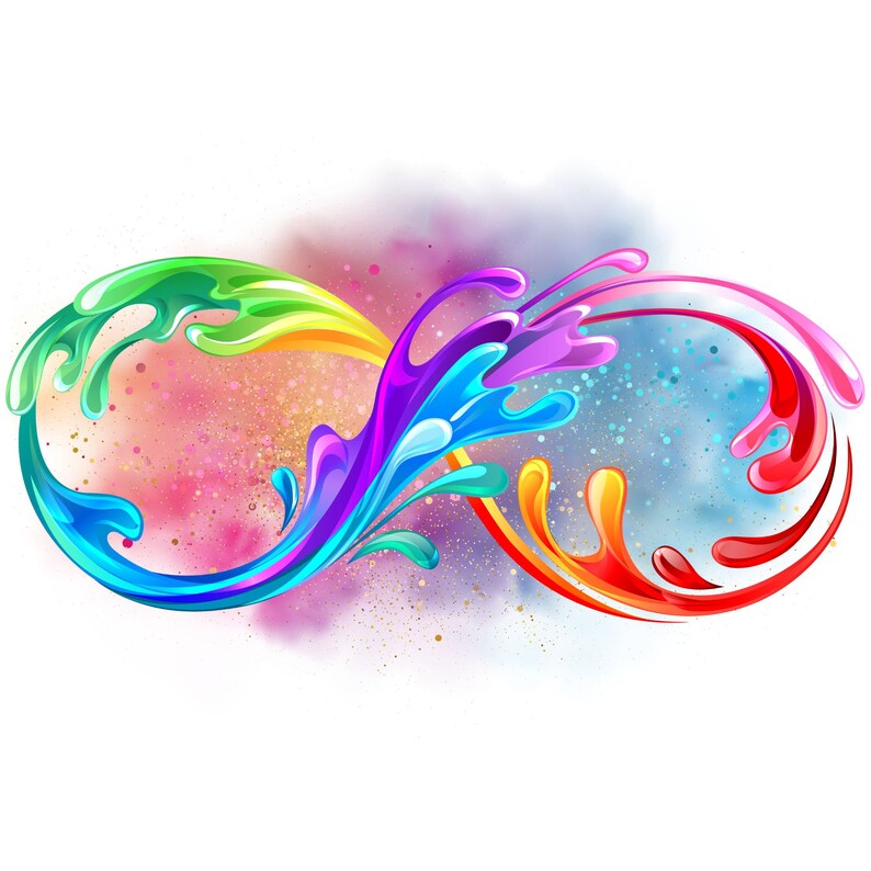Colorful Infinity Symbol With Designs Bundle of 6 Png Files, Digital ...