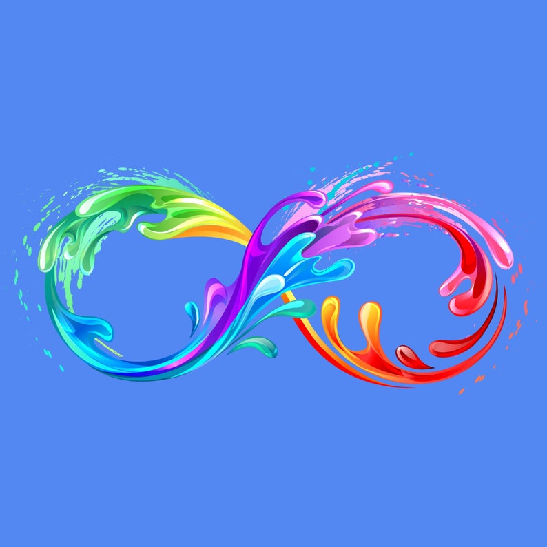 Colorful Infinity Symbol With Splash Png File Digital Download Pod ...