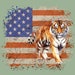 American Flag With Tiger PNG File, Digital Download, Watercolor Art ...