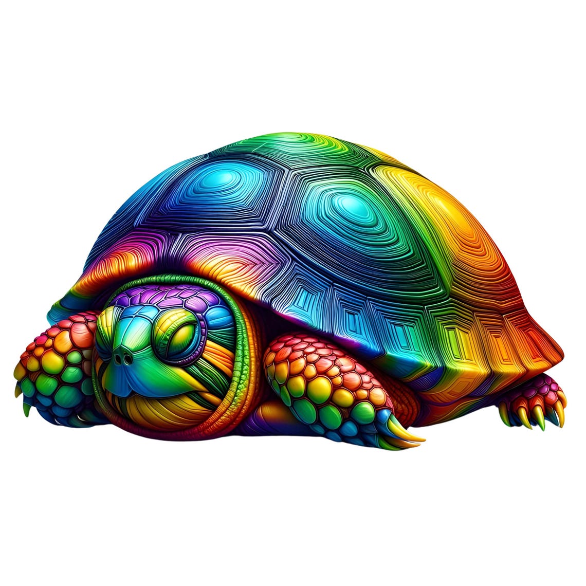 Cute Rainbow Color Box Turtle JPG Files, Bundle of 10 High Quality ...