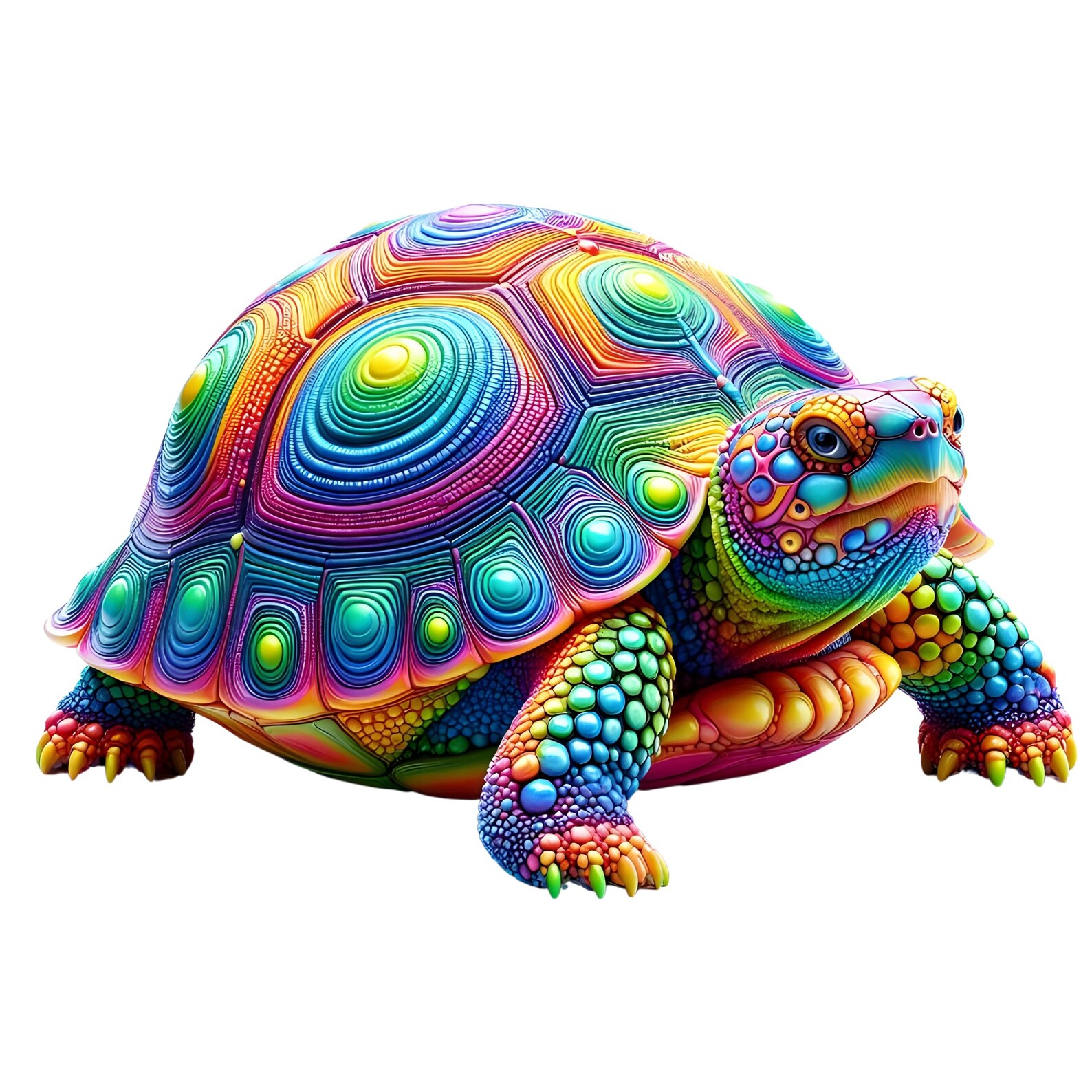 Cute Rainbow Color Box Turtle JPG Files, Bundle of 10 High Quality ...