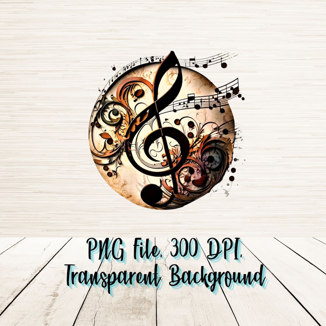 Music Notes Artwork PNG | Digital Download | Musician Png | Sublimation ...