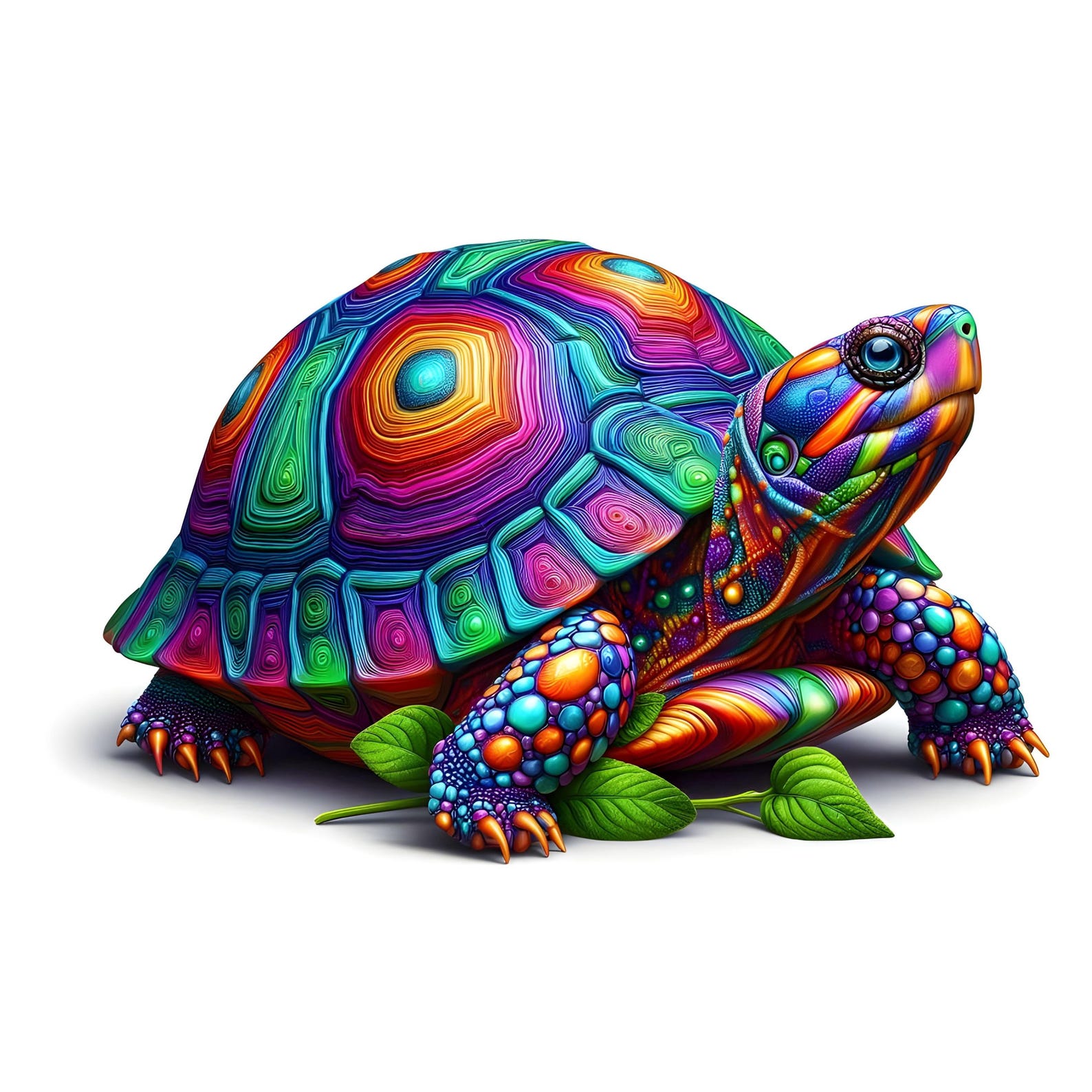 Cute Rainbow Color Box Turtle JPG Files, Bundle of 10 High Quality ...