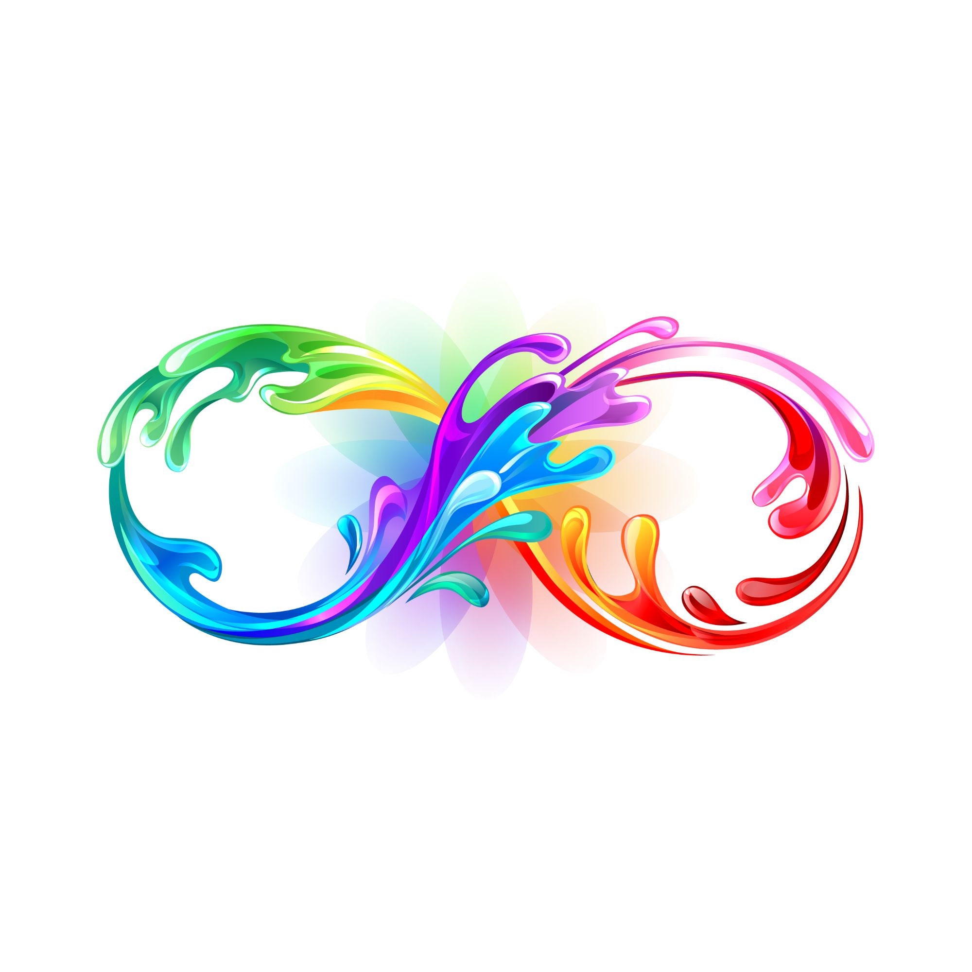Colorful Infinity Symbol With Designs Bundle of 6 Png Files, Digital ...