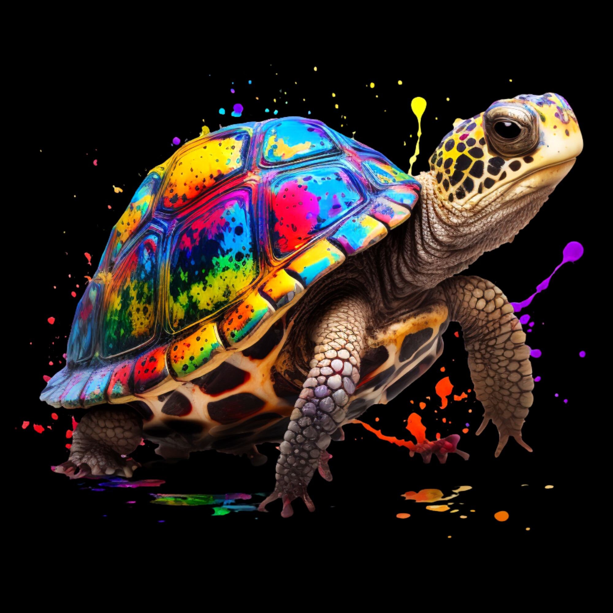 Cute Rainbow Box Turtle PNG | Digital Download | Souvenir Tshirt ...