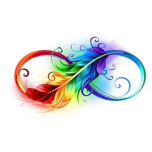 Infinity Symbol With Feather Png Bundle | Digital Download | Pod ...