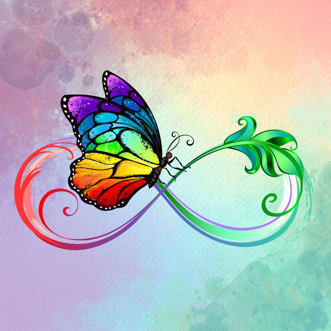 Infinity Symbol With Butterfly Png Bundle | Digital Download | Pod ...