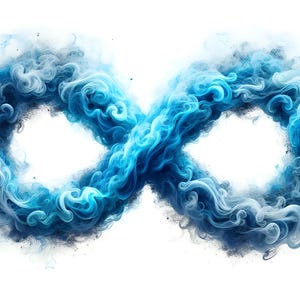 Vibrant Colored Smoke Infinity Symbol JPG File, Bundle of 10 High ...