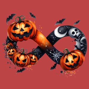 Halloween Themed Infinity Symbol Png JPG File, Digital Download, Pod ...