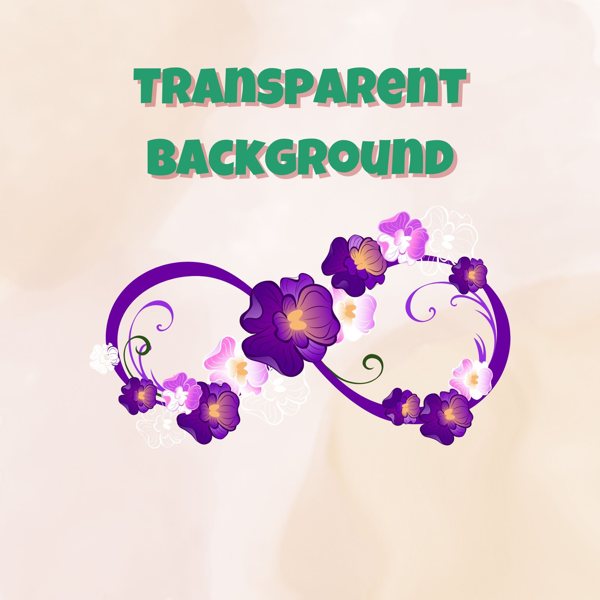 Colorful Infinity Symbol With Flowers Png File | Digital Download | Pod ...