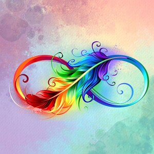 Infinity Symbol With Feather Png Bundle | Digital Download | Pod ...