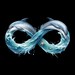 Blue Oceanic Infinity Symbol With Dolphin Png JPG File, Digital ...