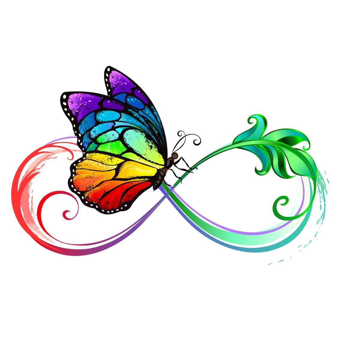 Infinity Symbol With Butterfly Png Bundle | Digital Download | Pod ...