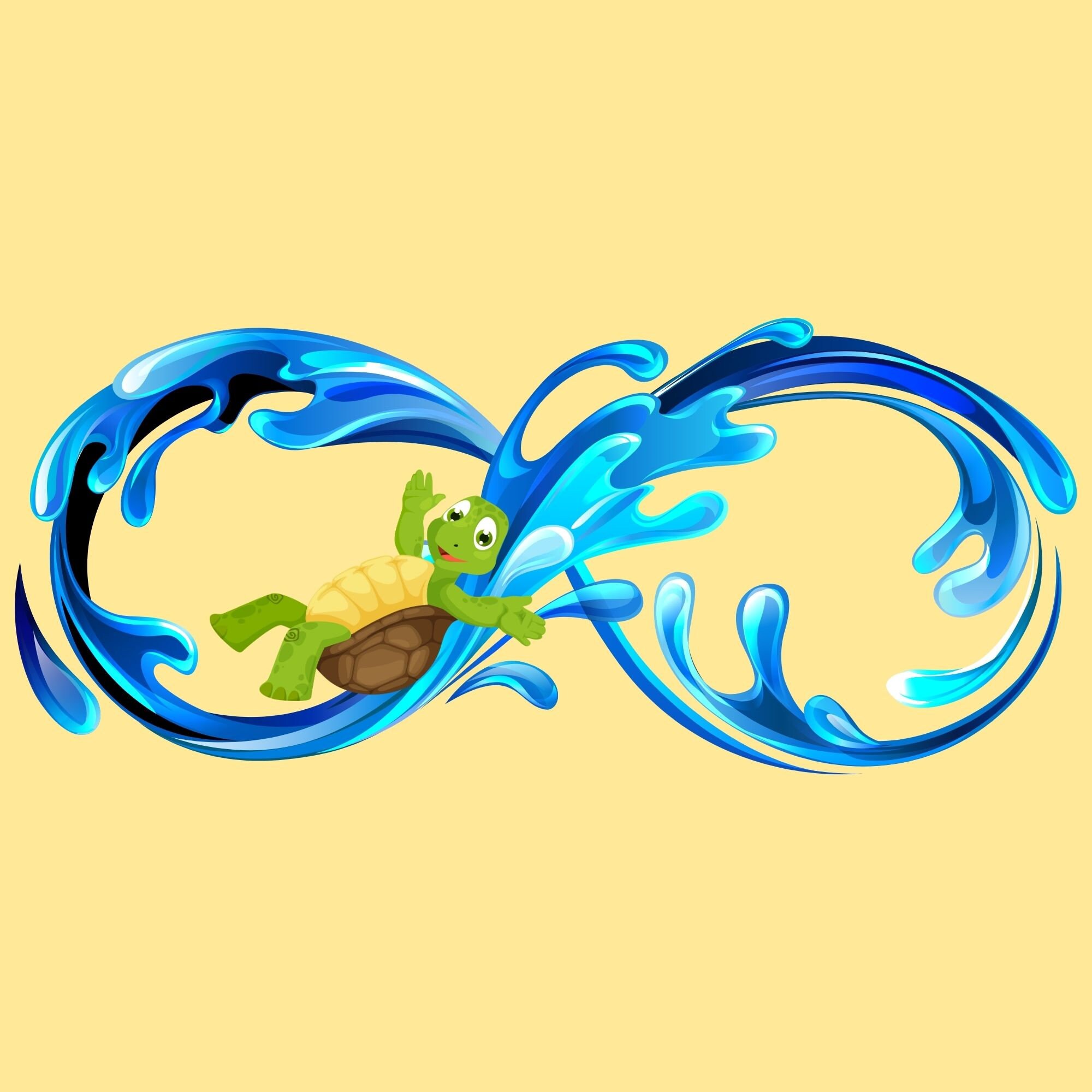 Colorful Infinity Symbol With Sea Turtle Png File Digital Download, Pod ...